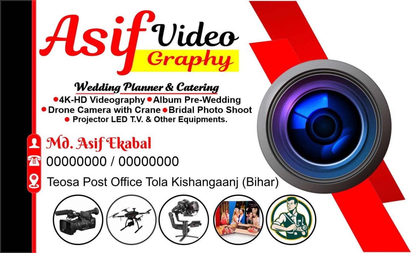 Video Camera Visiting Card CDR File - Cdrelements.com