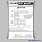 Music Academy Admission Form A4 New Design CDR File » Cdrelements.com