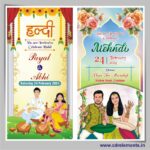 Best Haldi And Mehndi Ceremony Banner Design Cdr File » Cdrelements.com