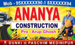 Building Construction Contractor Shop Visiting Card Banner Design PSD ...