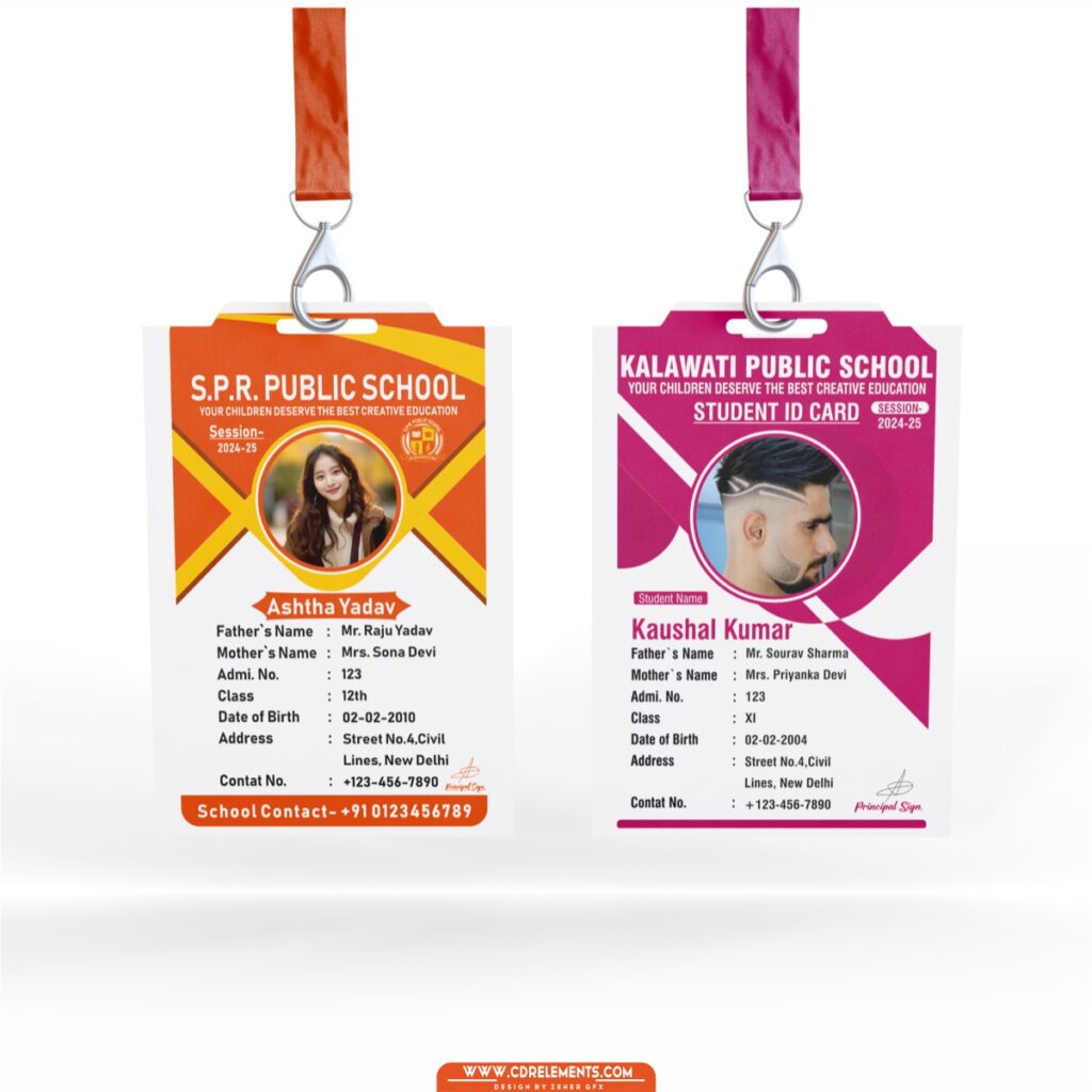 School Id Card Design Cdr File » Cdrelements.com