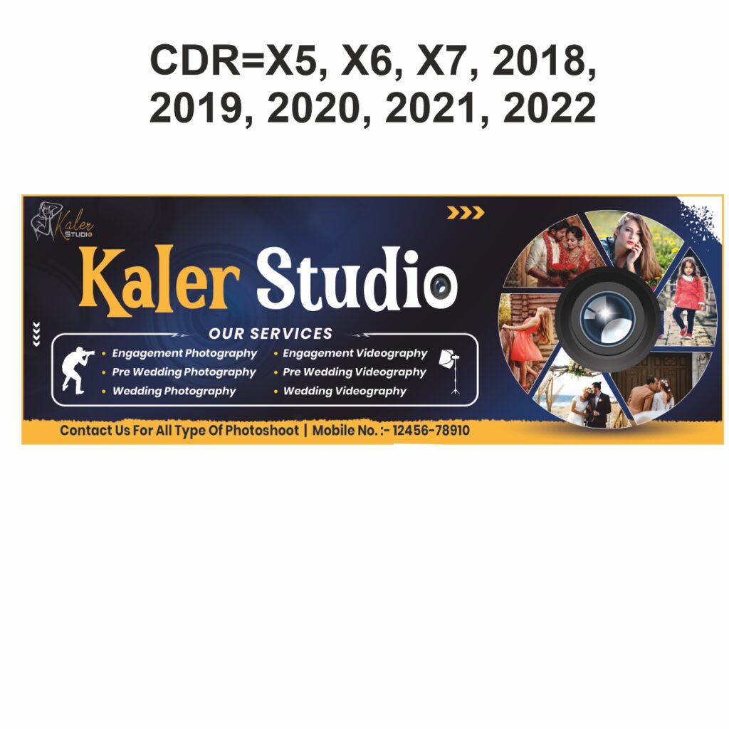 Studio Banner Cdr = X5 Size 10 X 3.5 » Cdrelements.com